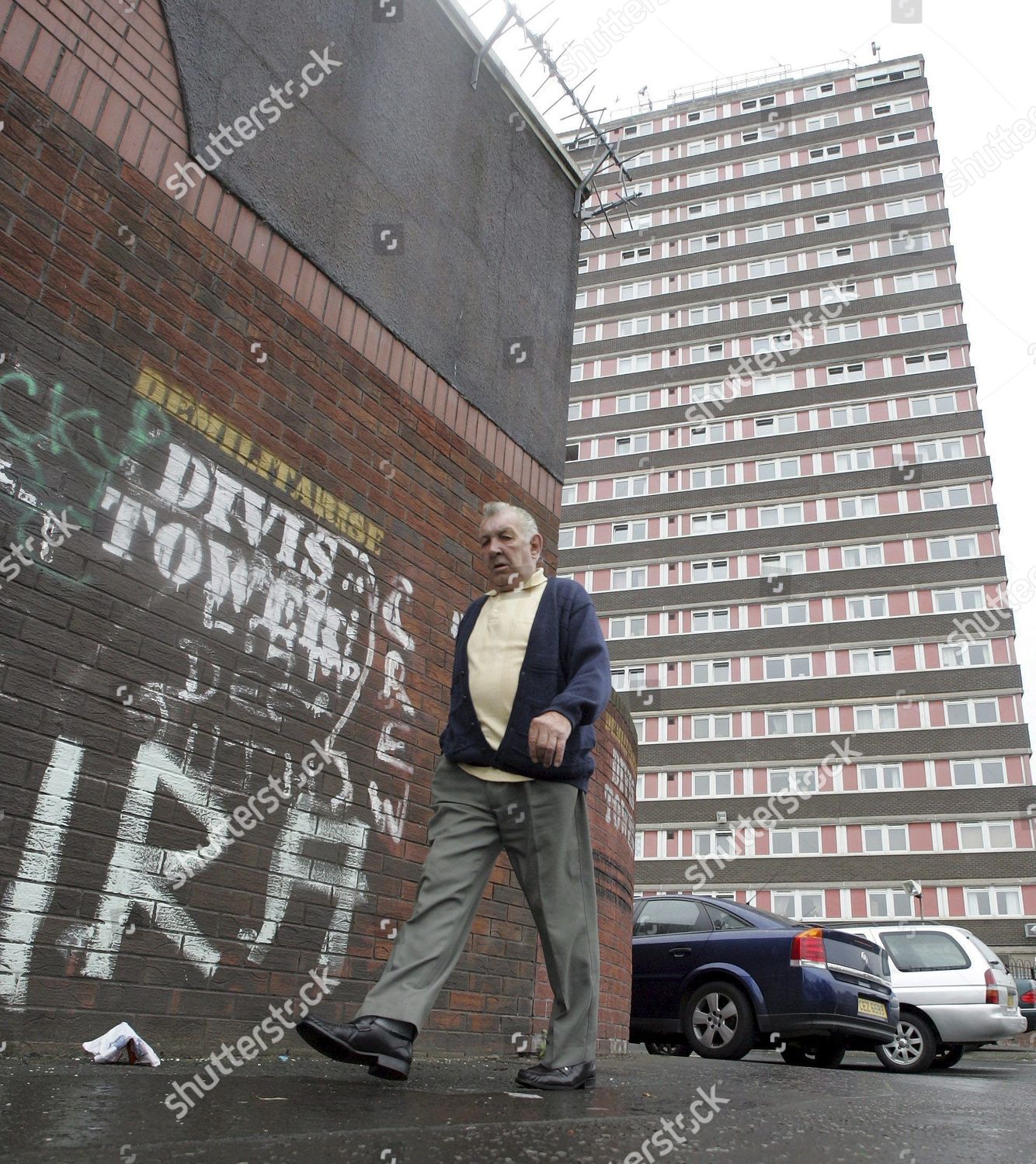 Man Walks Past Divis Tower Which Editorial Stock Photo - Stock Image ...