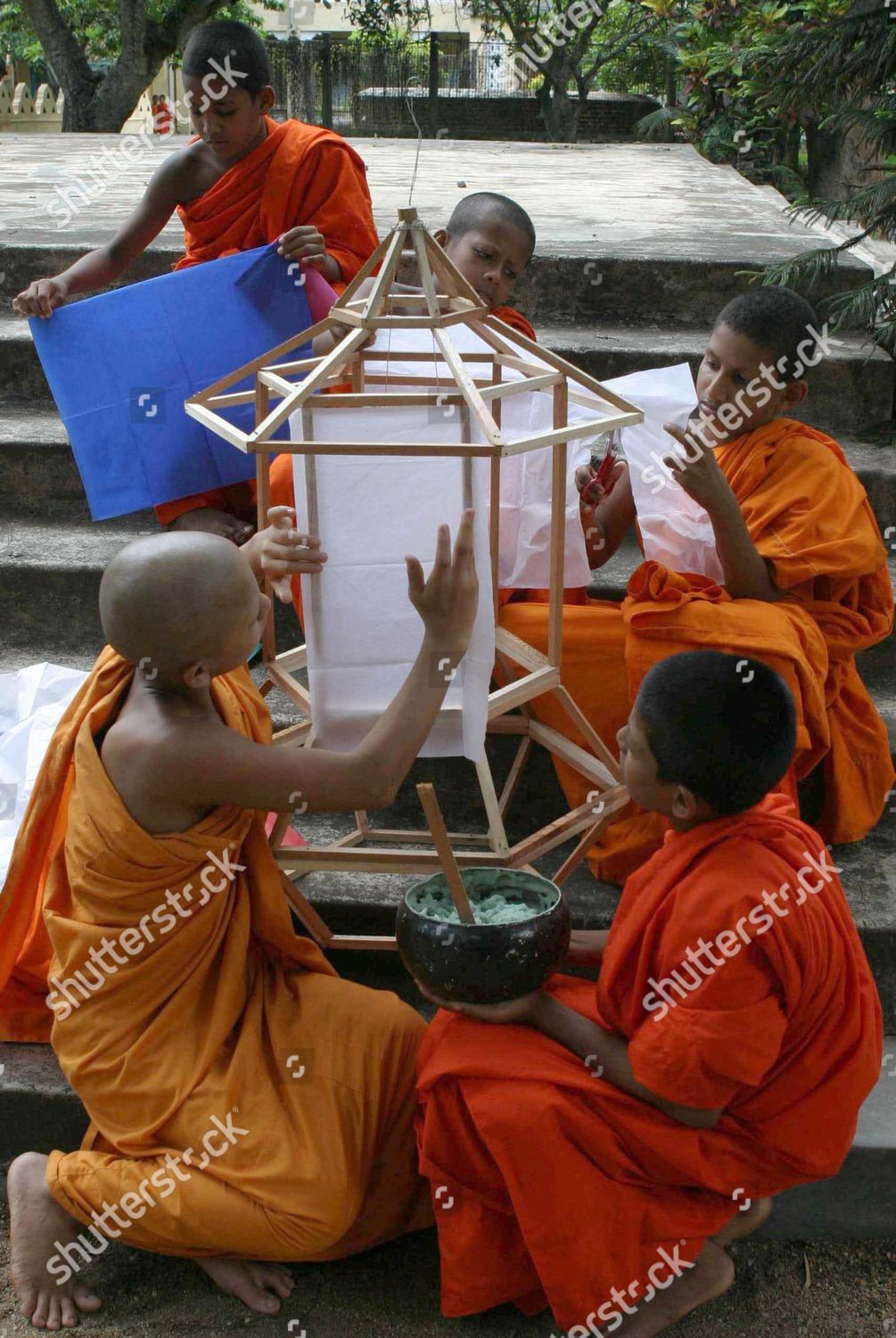 Samanera Novice Monk Makes Lantern Be Editorial Stock Photo - Stock ...