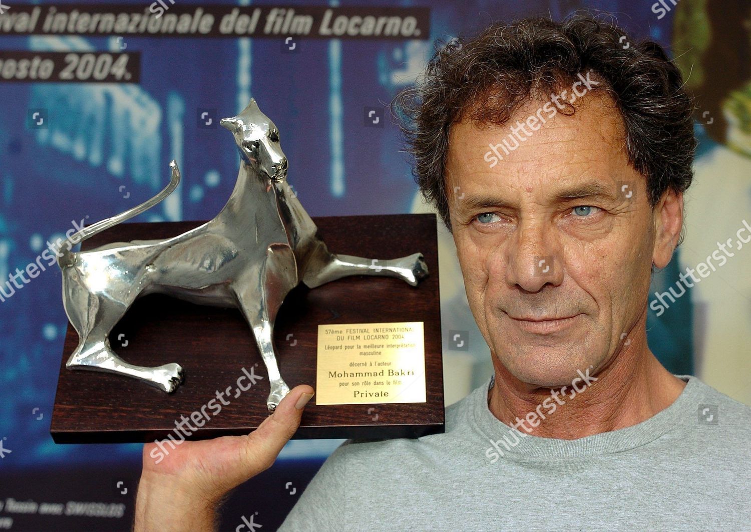 Palestinian Actor Mohammad Bakri Poses Lepoard Editorial Stock Photo ...