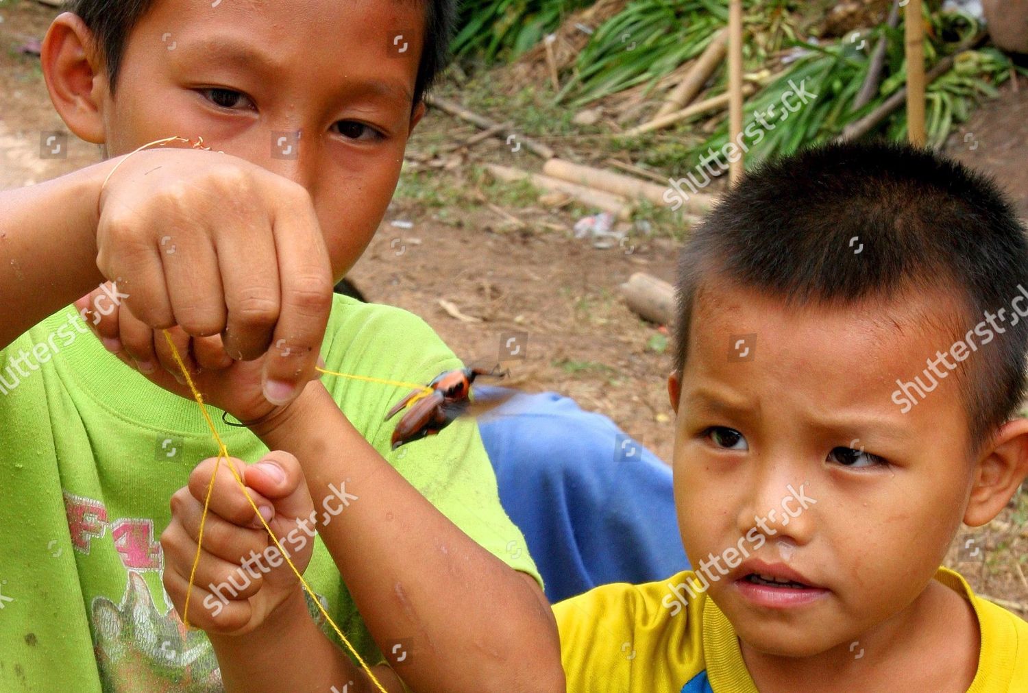 Stateless Hmong Refugee Children Play Their Editorial Stock Photo ...