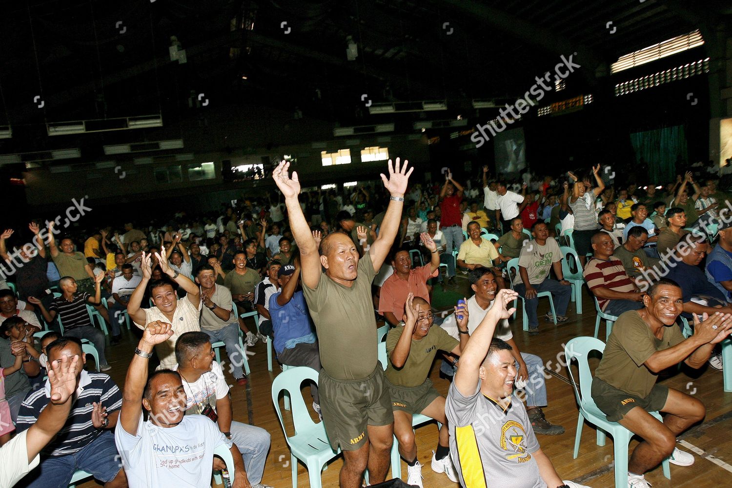 Filipino Soldiers Cheer On Filipino Super Editorial Stock Photo - Stock ...