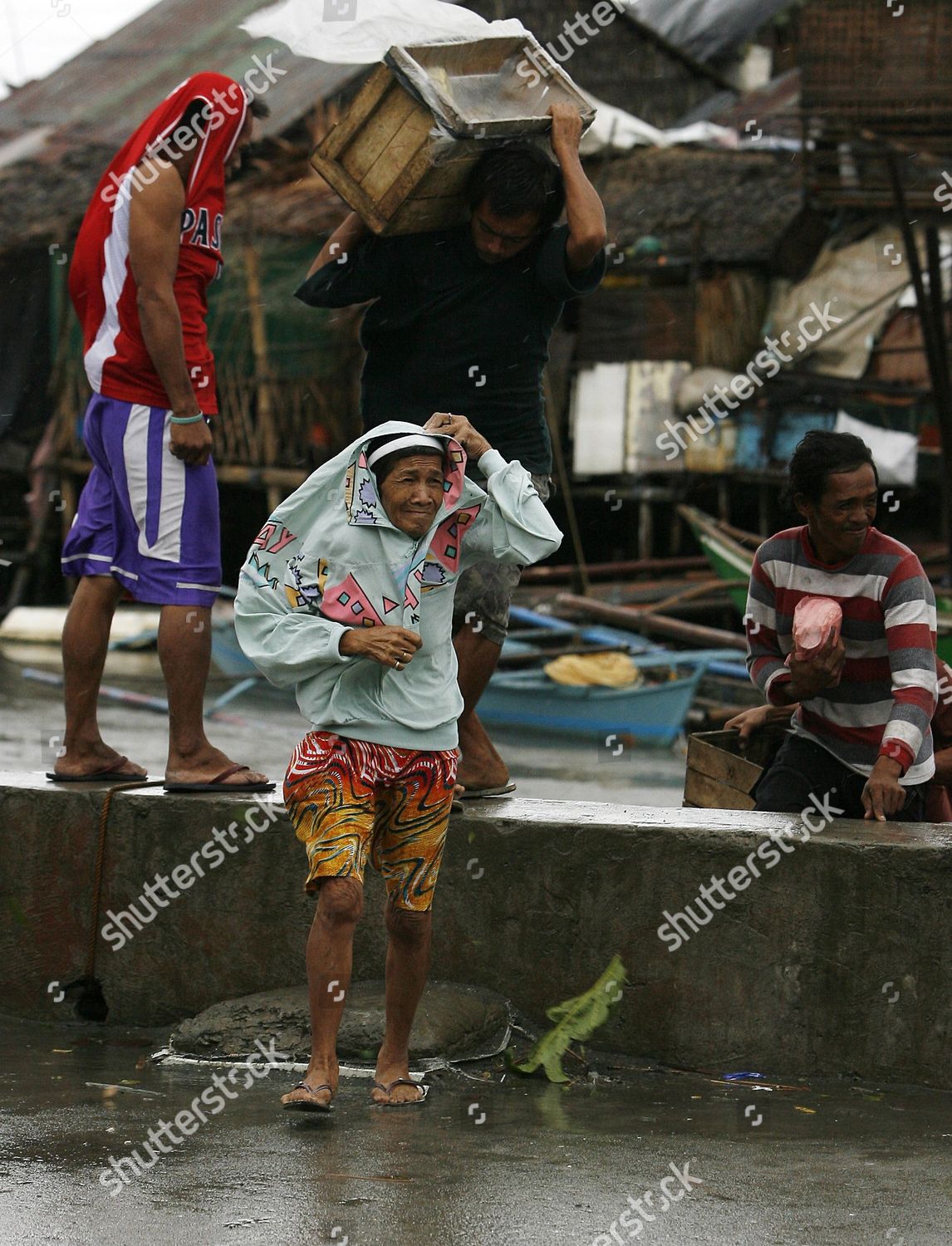 Filipinos Brave Strong Winds During Typhoon Editorial Stock Photo ...