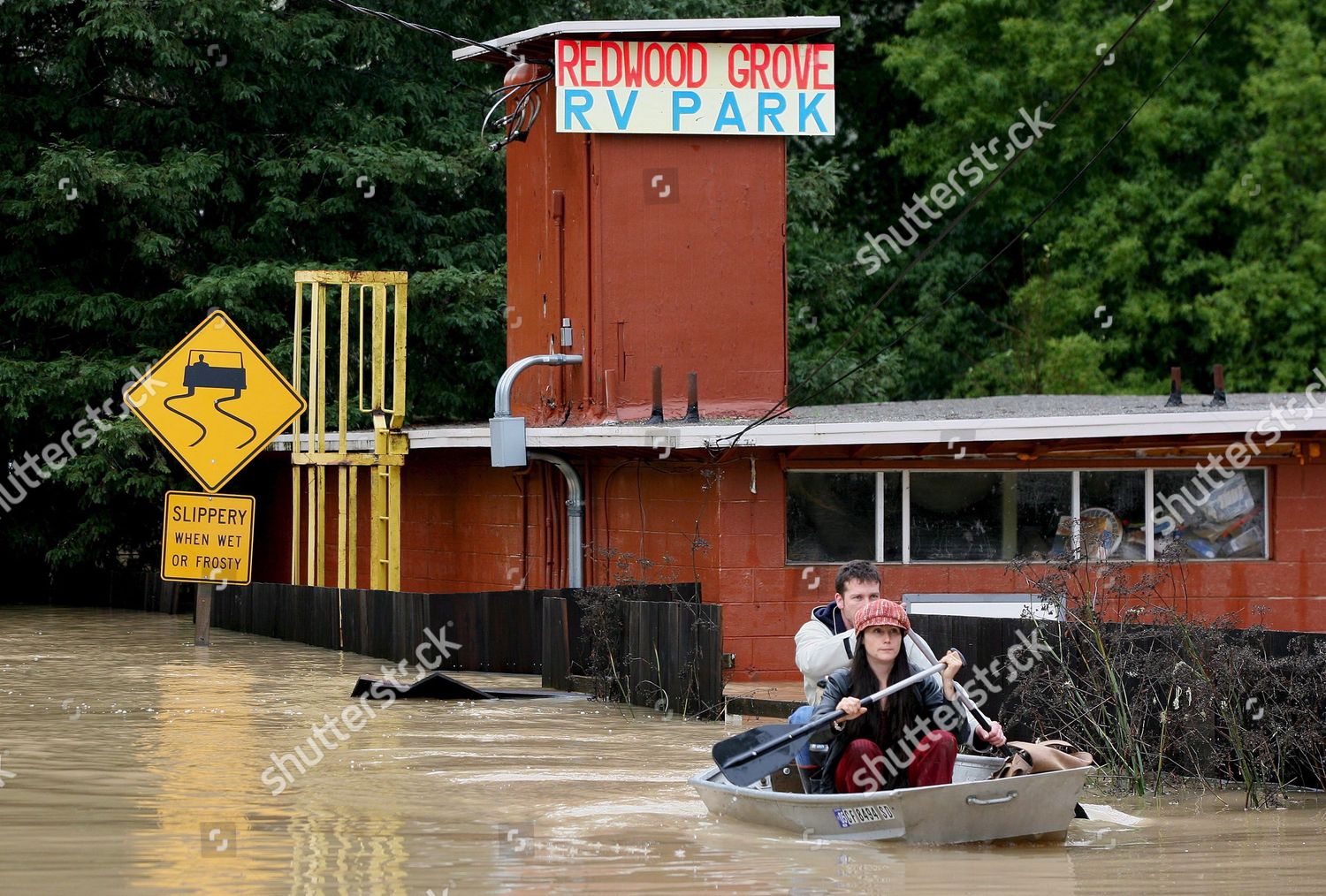 Russian River Residents Float Past Rv Editorial Stock Photo - Stock ...