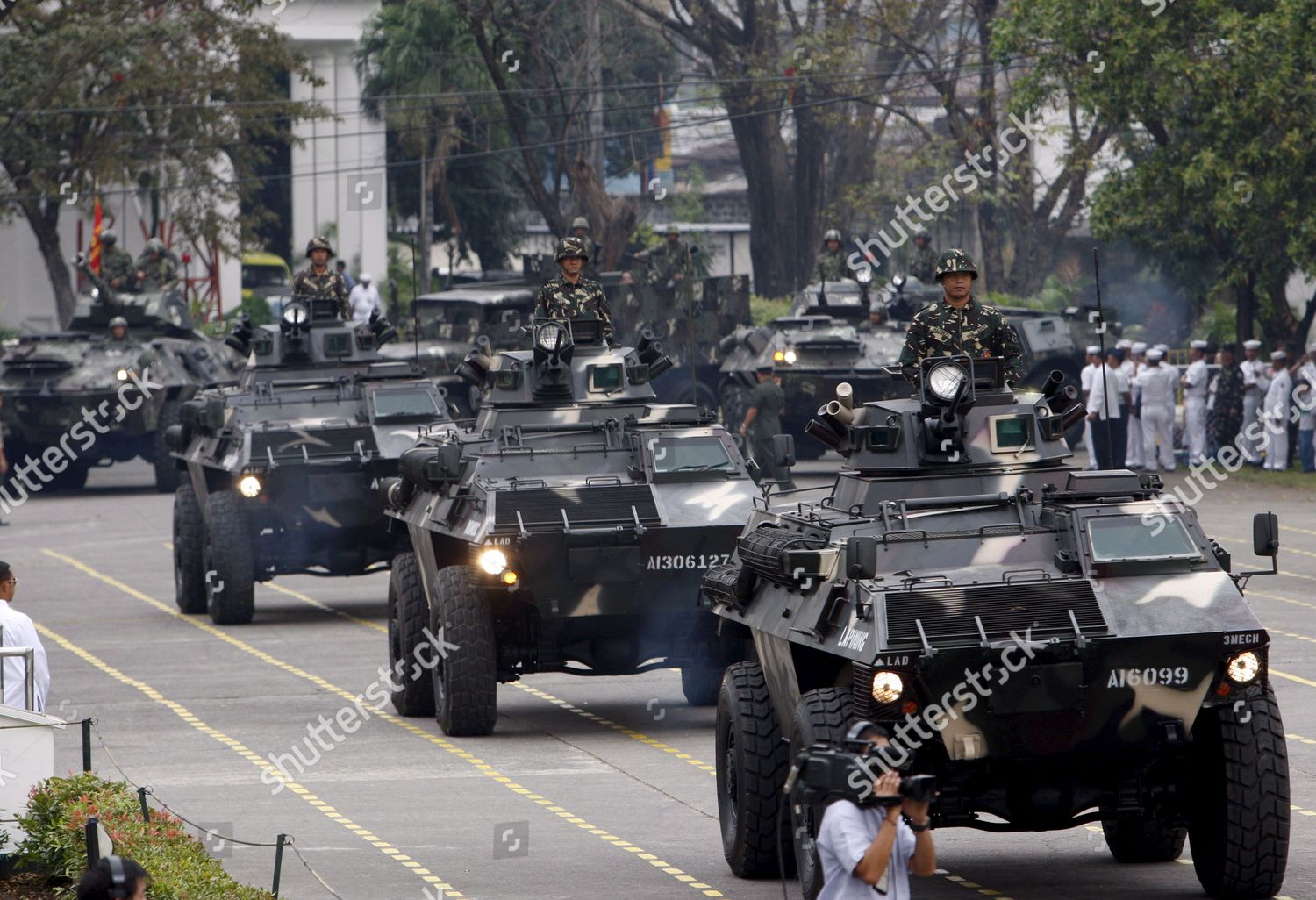 Filipino Soldiers Aboard Armoured Personnel Carrier Editorial Stock Photo - Stock Image ...