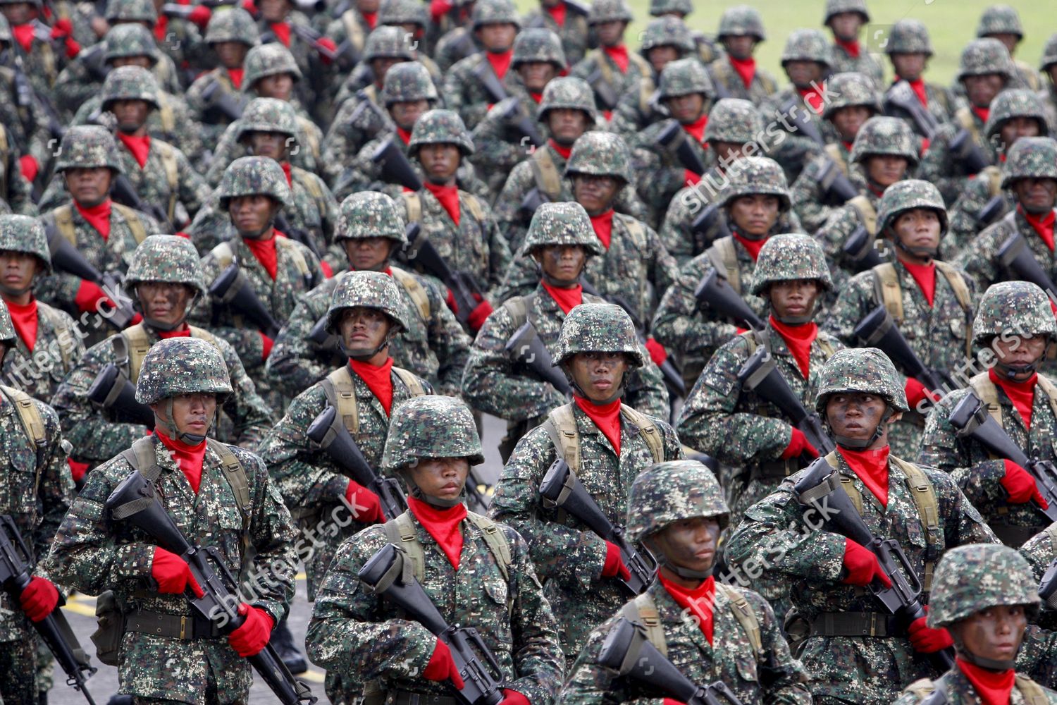 Filipino Soldiers Parade During Armed Forces Editorial Stock Photo ...