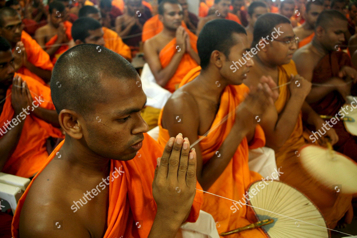 Sri Lankan Buddhist Monks Chant Pirith Editorial Stock Photo - Stock ...