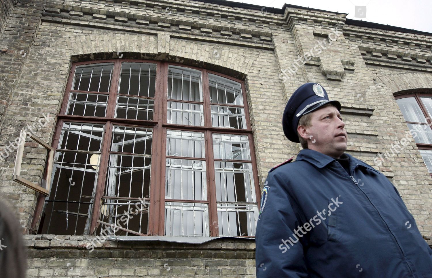 Ukrainian Police Officer Stands Next Window Editorial Stock Photo ...