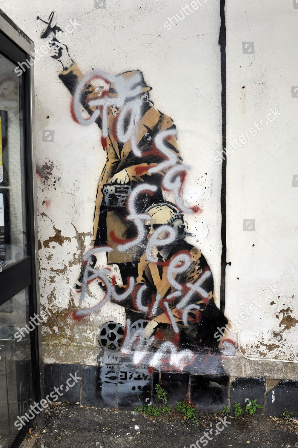 Mural Representing Three Spies Listening Conversations Editorial Stock ...