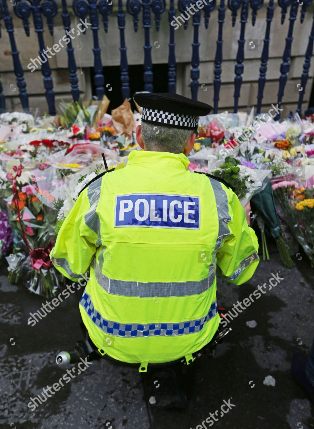 Police Officers Arrange Flowers Brought By Editorial Stock Photo ...