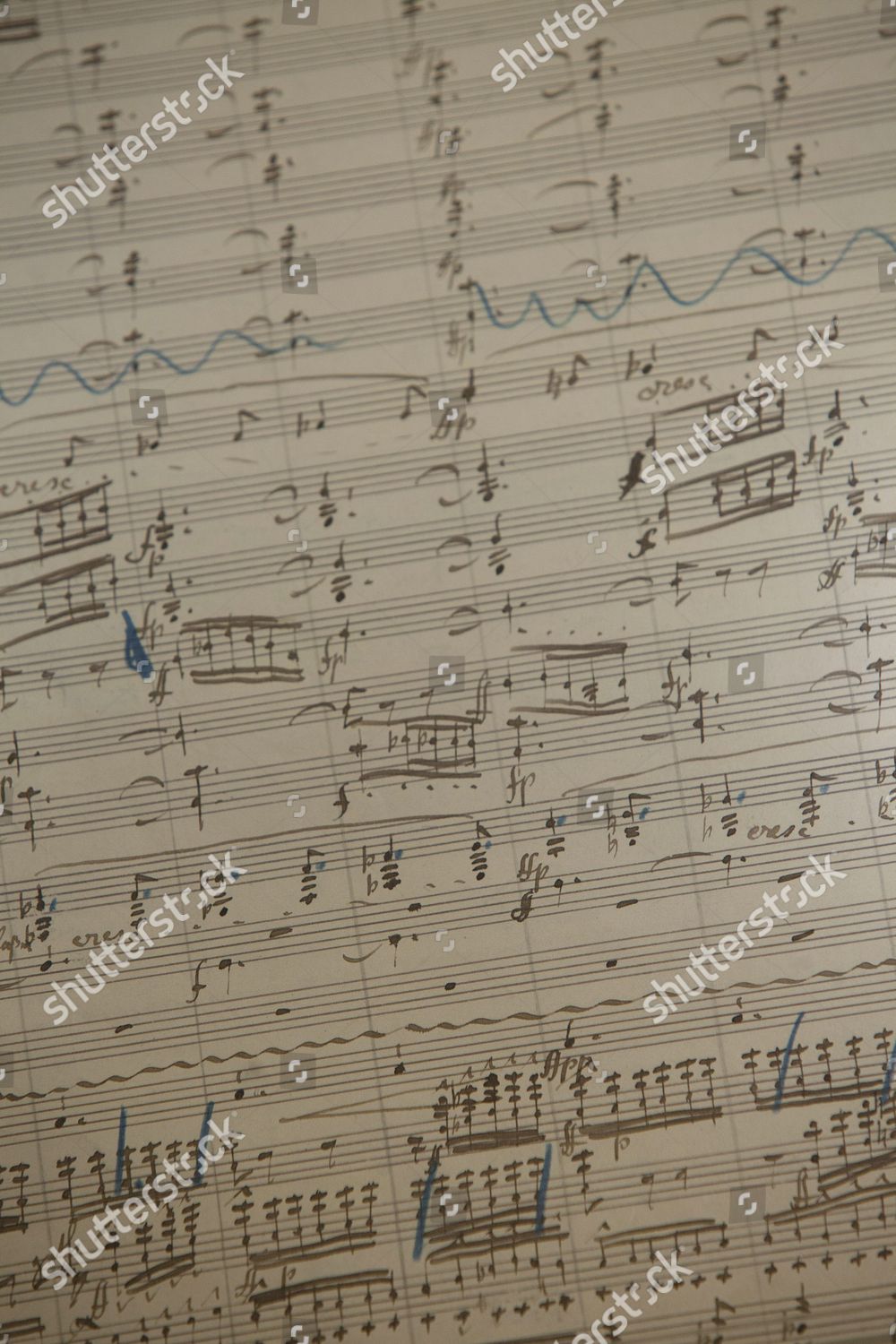 Signed Manuscript By Gustav Mahler His Editorial Stock Photo - Stock ...