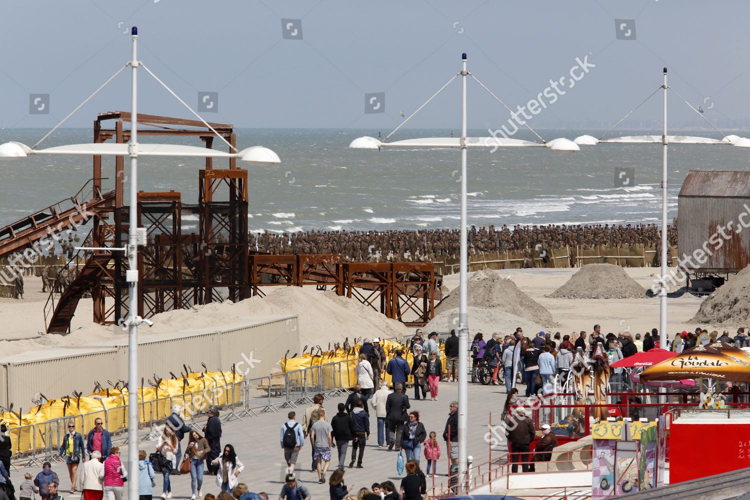 Actors Extras Perform Scene During Shooting Editorial Stock Photo ...