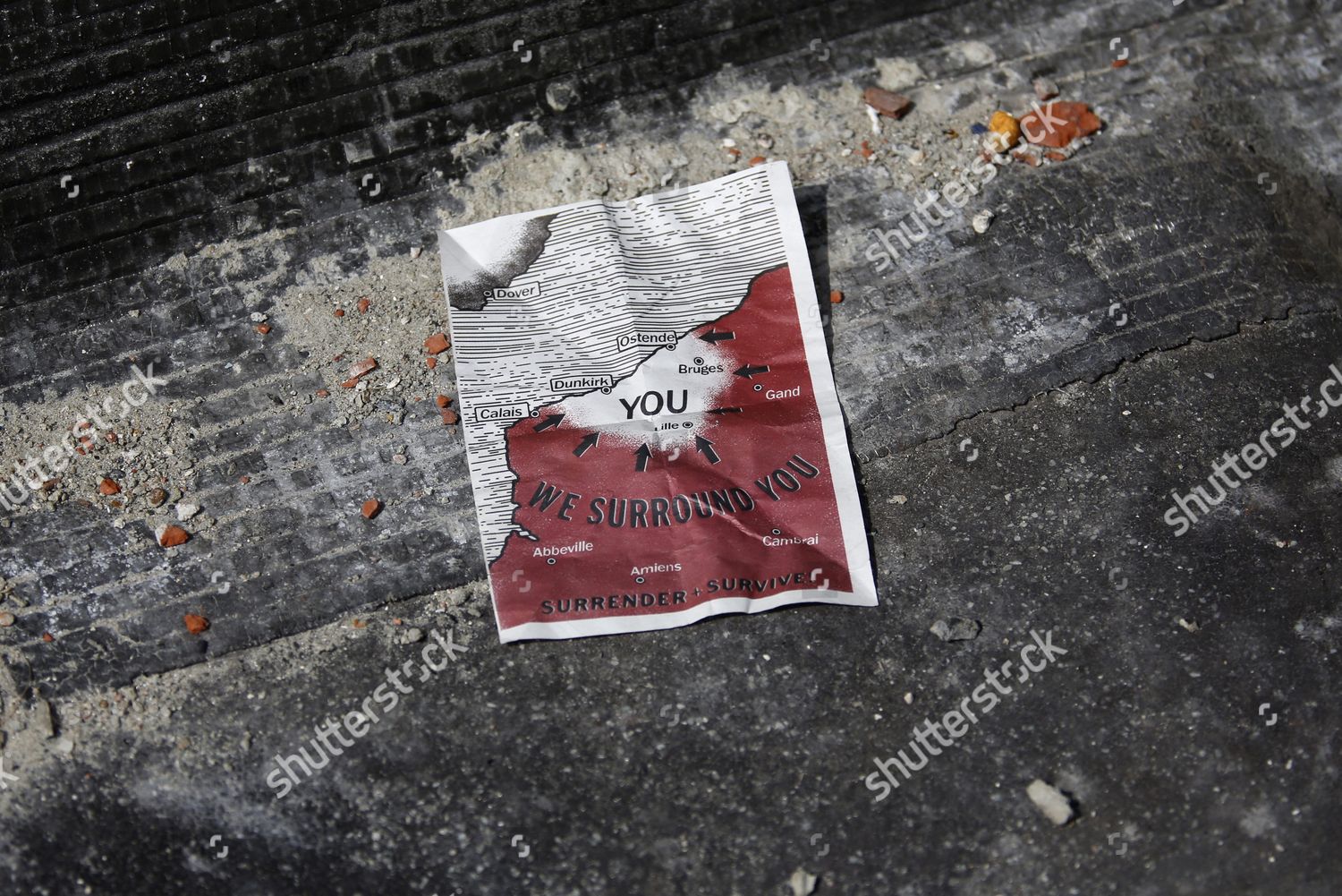 Flyer Lies On Floor During Shooting Editorial Stock Photo - Stock Image ...
