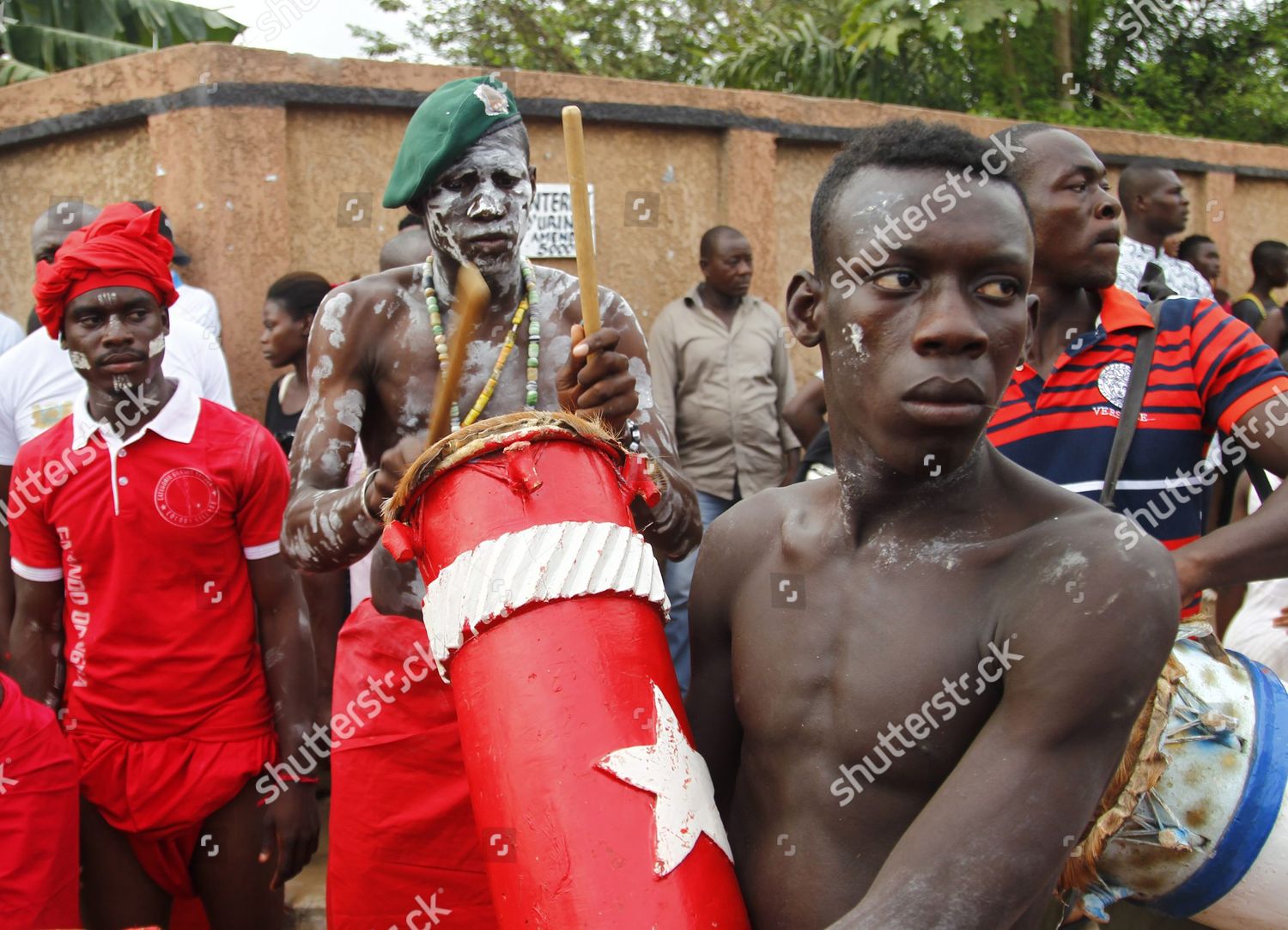Ivorian Man C Beats Tam Tam Editorial Stock Photo - Stock Image ...
