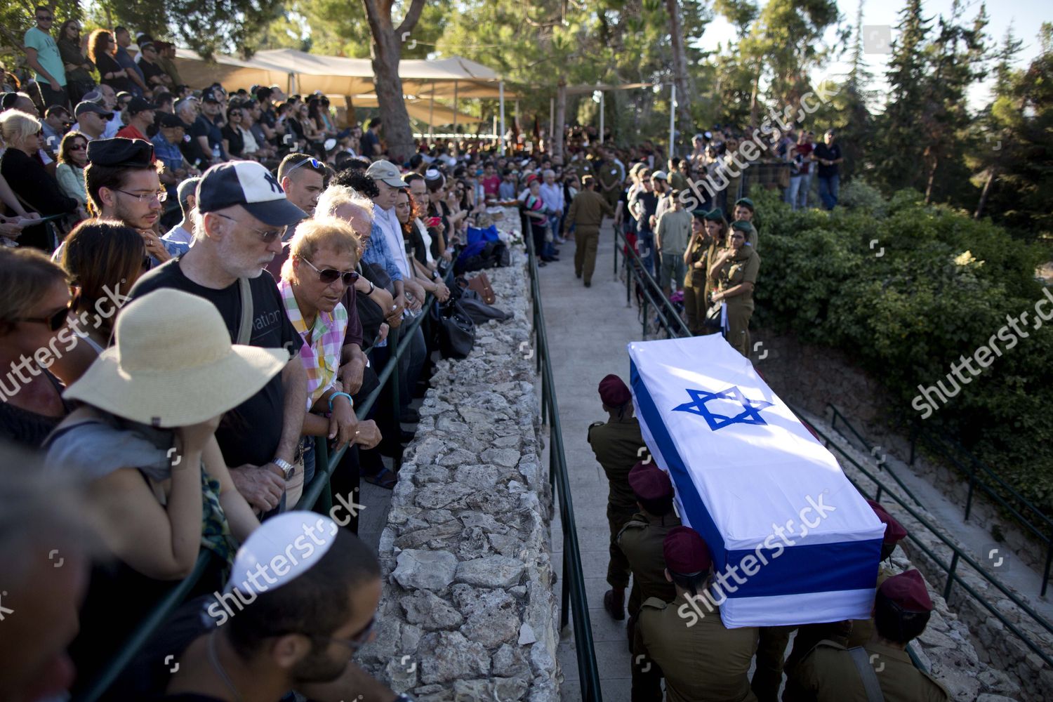 Israeli Soldiers Carry Coffin During Military Editorial Stock Photo ...