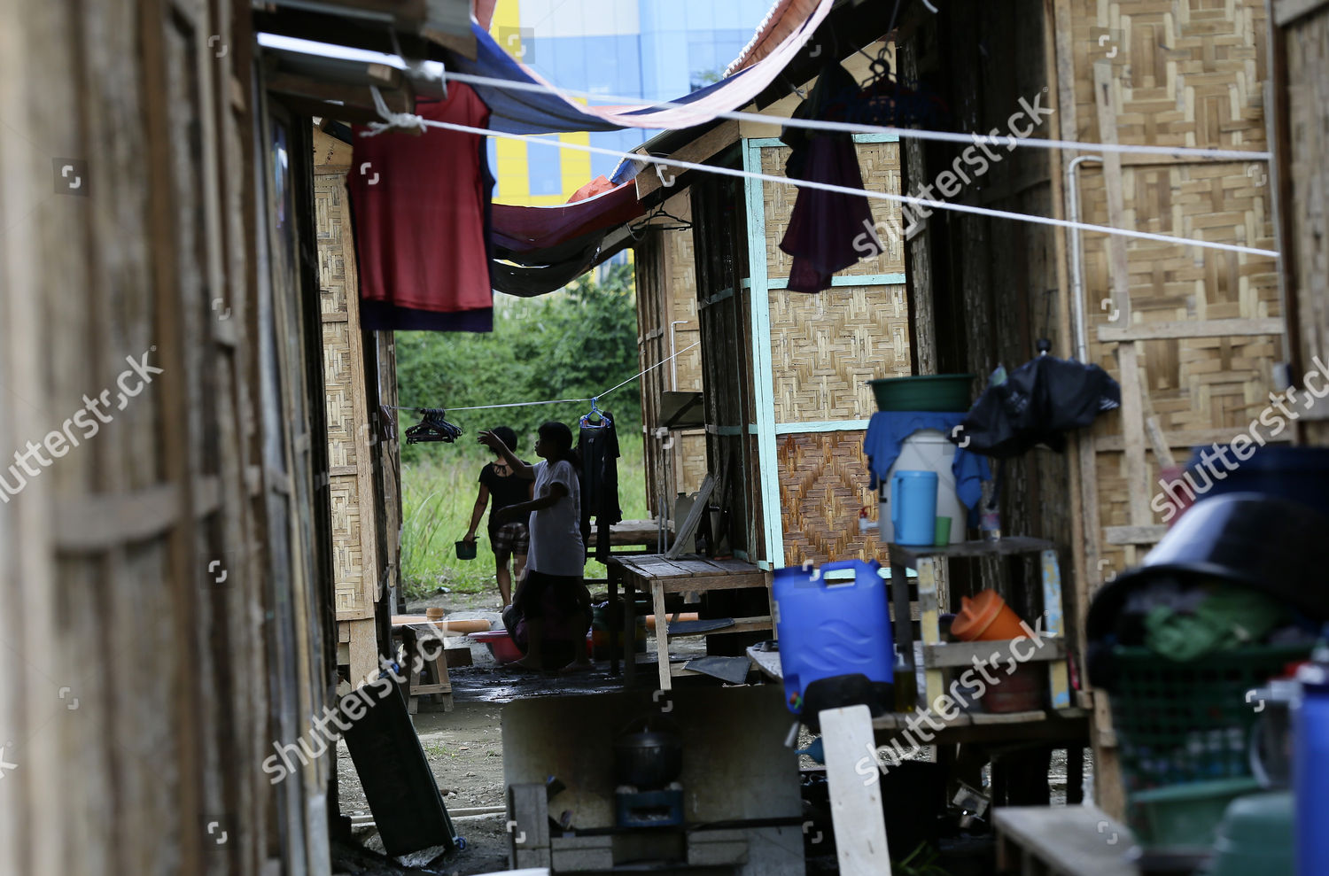 Filipinos Wash Their Clothes Outside Their Editorial Stock Photo ...
