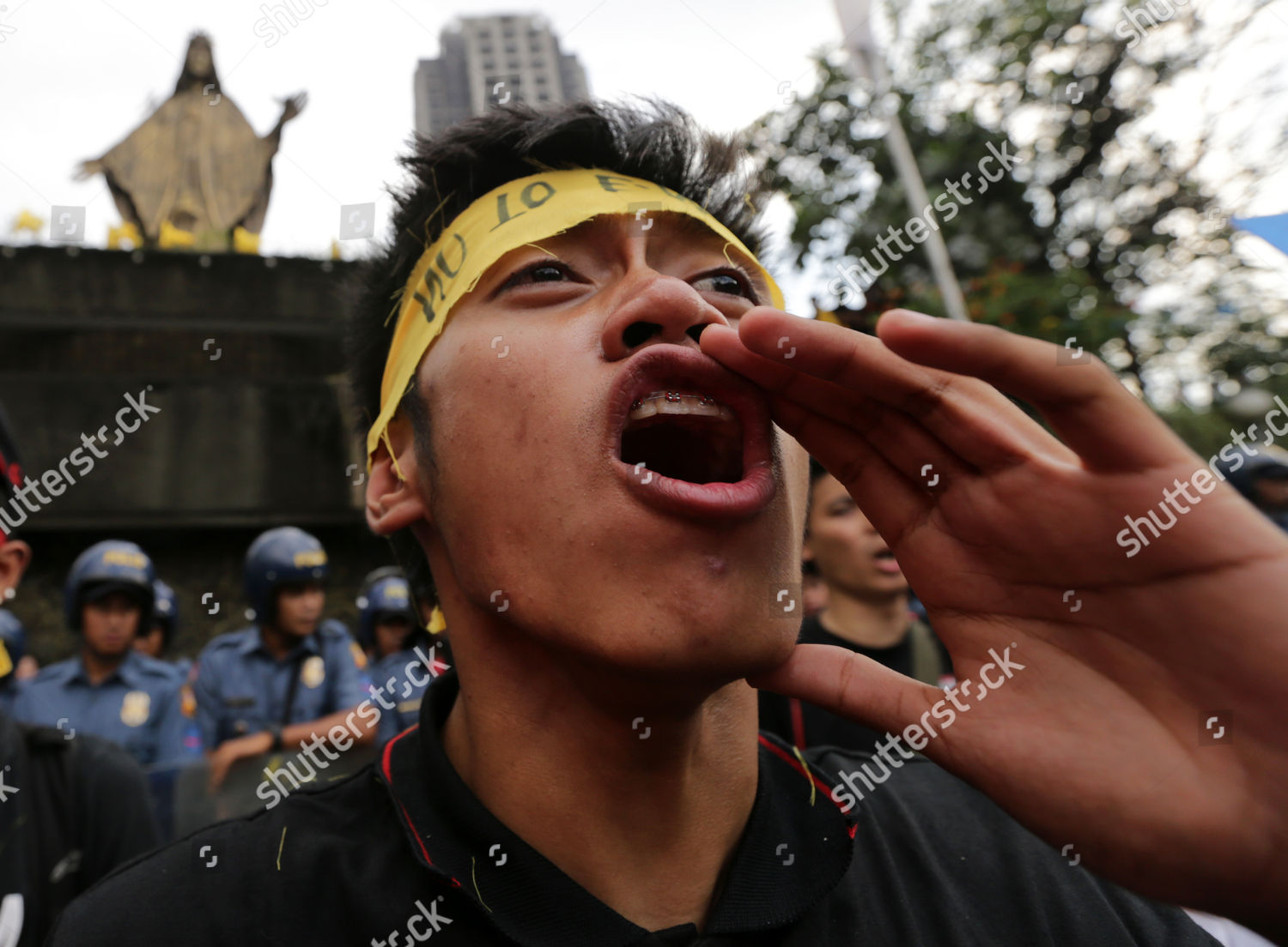 Filipino Netizen Shouts Slogans He Joins Editorial Stock Photo - Stock ...