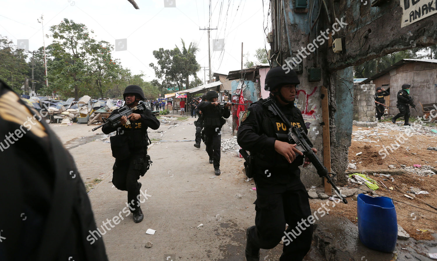Filipino Policemen Special Weapons Tactics Swat Editorial Stock Photo ...