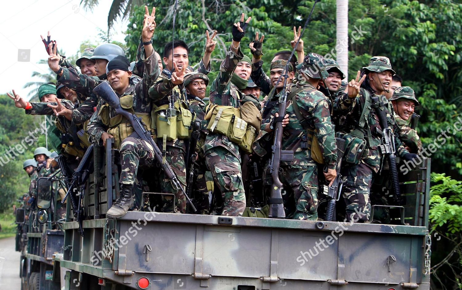 Filipino Army Soldiers Deploy Military Trucks Editorial Stock Photo ...