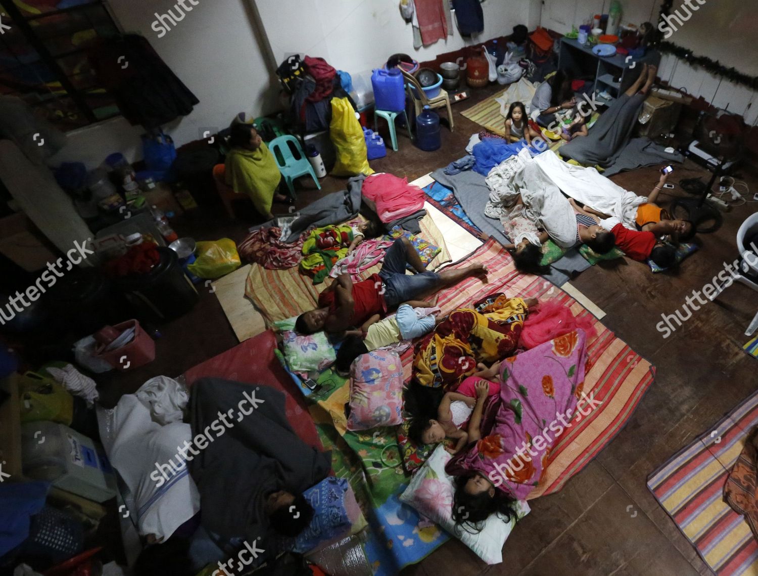 Filipino Residents Rest Inside School Classroom Editorial Stock Photo ...