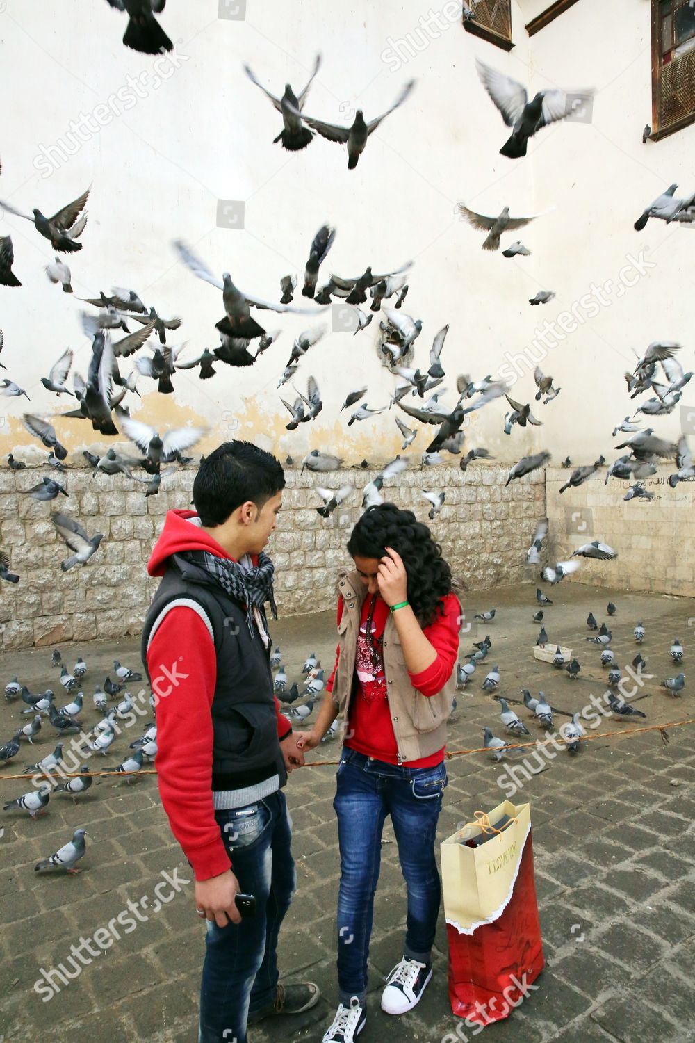 Young Syrian Couple Celebrate St Valentines Editorial Stock Photo ...