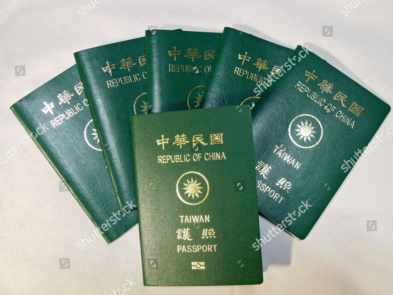 Republic China Taiwan Passports Lie On Editorial Stock Photo - Stock ...