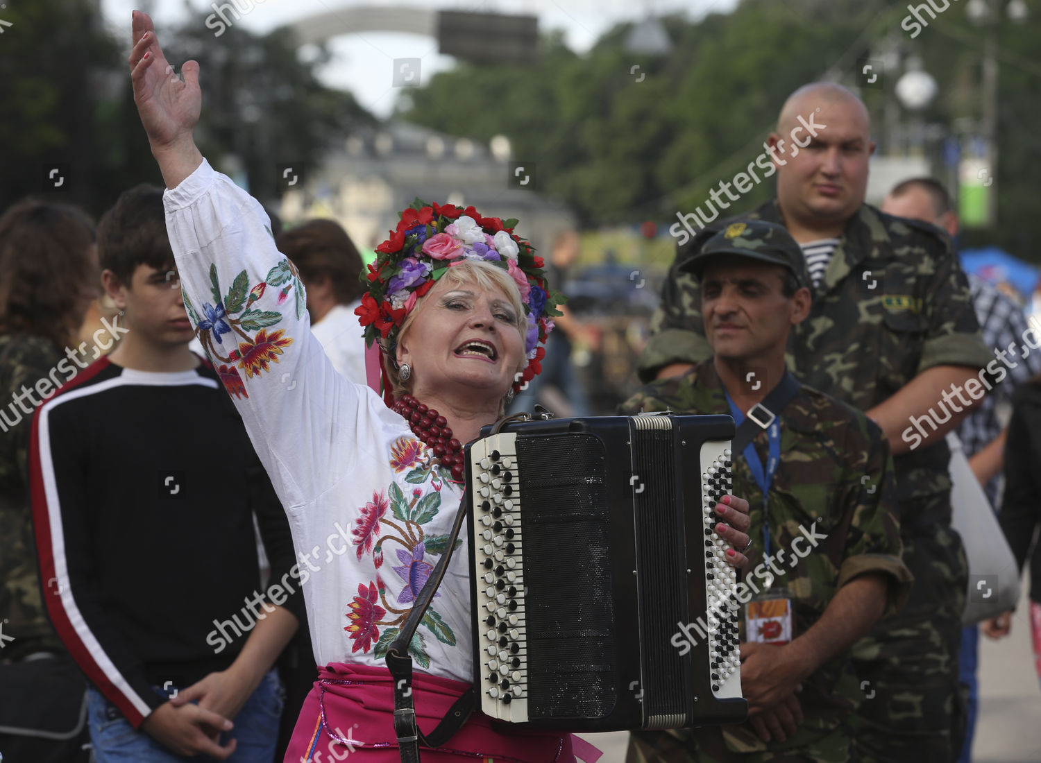 Ukrainian Folk Group Sing Popular Songs Editorial Stock Photo - Stock ...