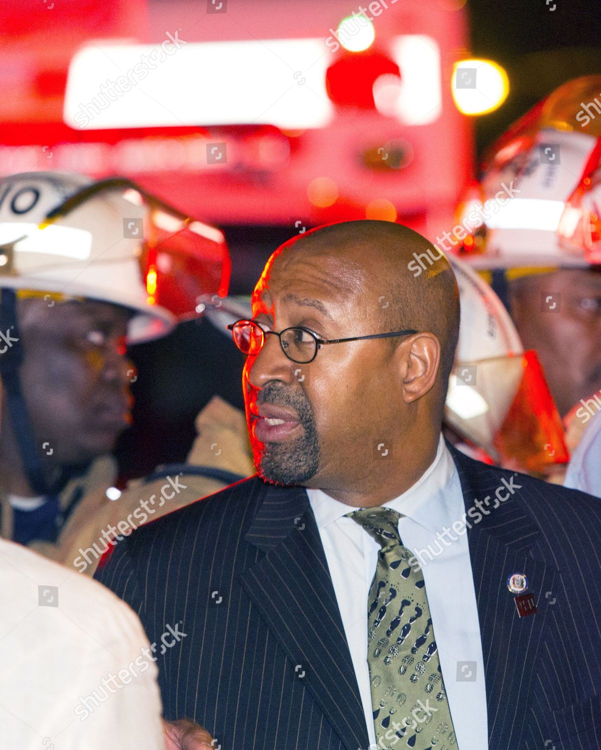 Michael Nutter Mayor Philadelphia Meets Emergency Editorial Stock Photo ...