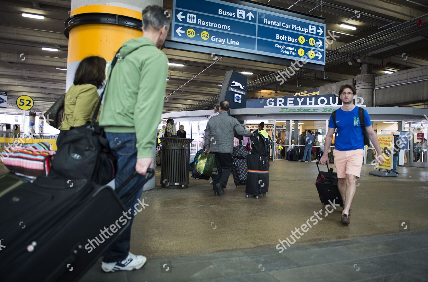 Travelers Stand Line Union Station Bus Editorial Stock Photo - Stock ...