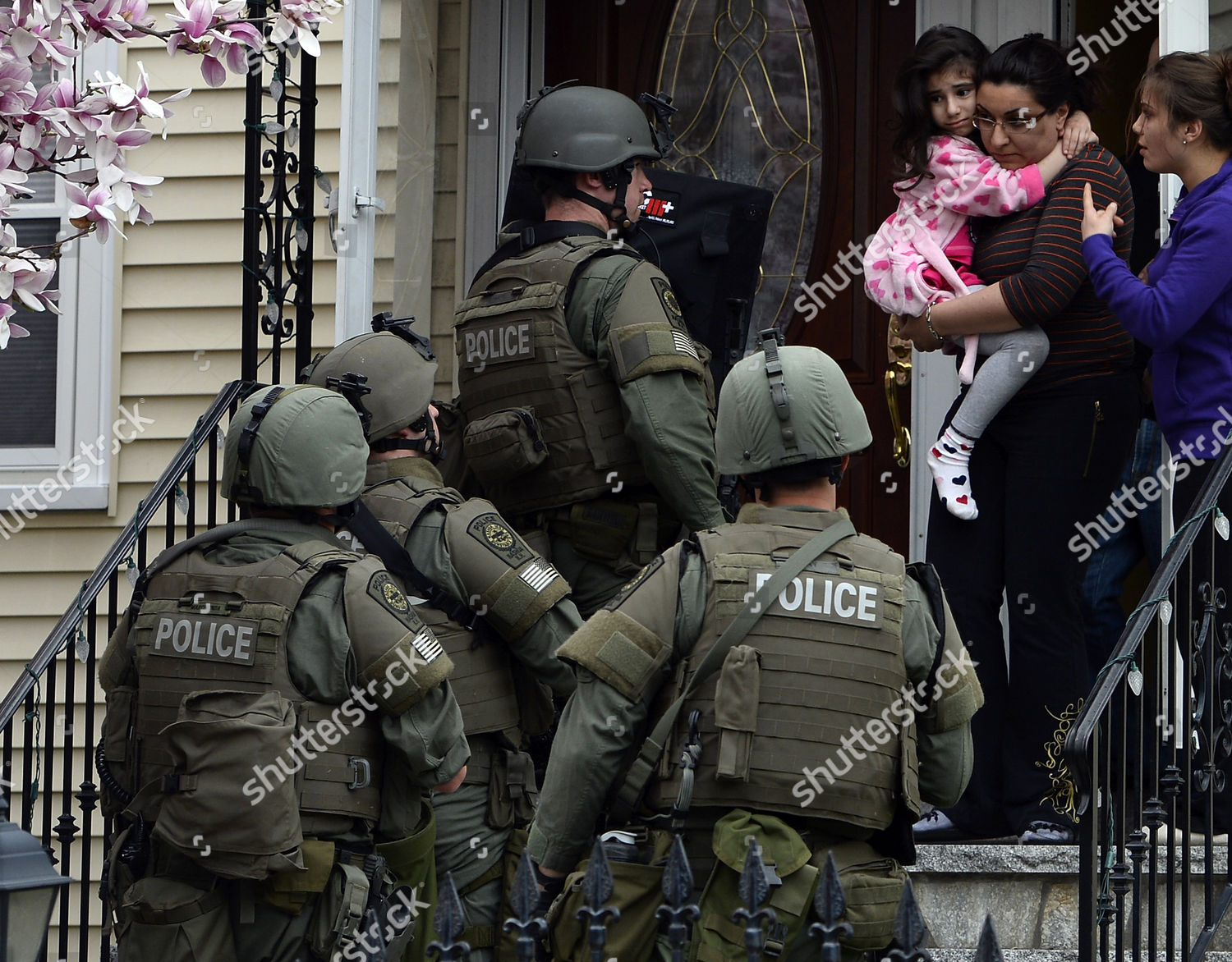 Police Swat Teams Check Residents They Editorial Stock Photo - Stock ...