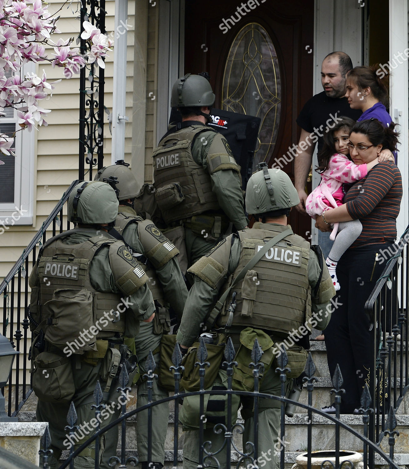 Police Swat Teams Check Residents They Editorial Stock Photo - Stock ...