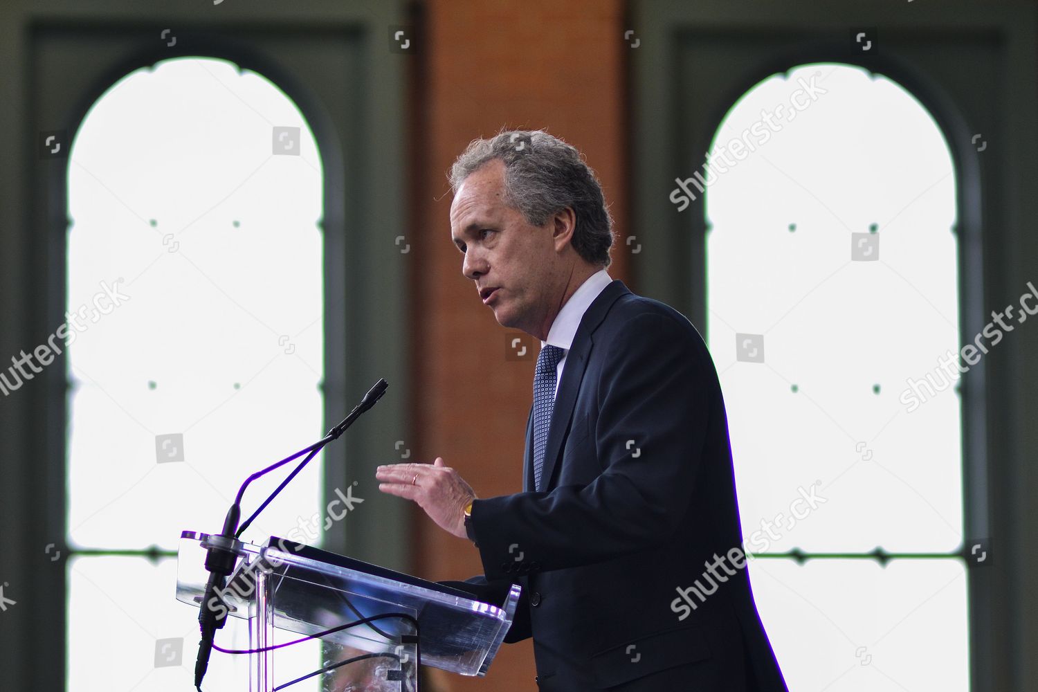 Louisville Mayor Greg Fischer Addresses Those Editorial Stock Photo ...