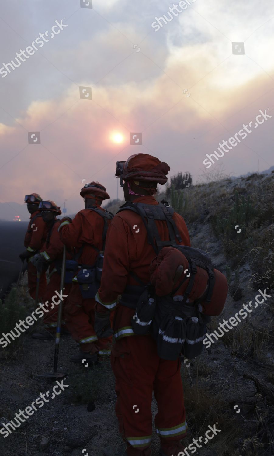 Group Inmate Firefighters Line Battle Blue Editorial Stock Photo ...