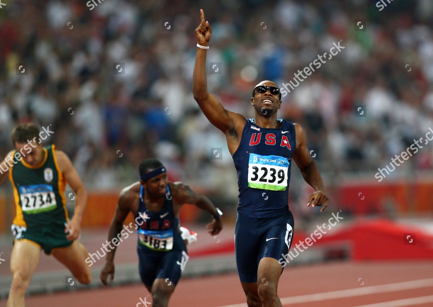 Athletics Angelo Taylor Usa Wins 400m Editorial Stock Photo - Stock ...