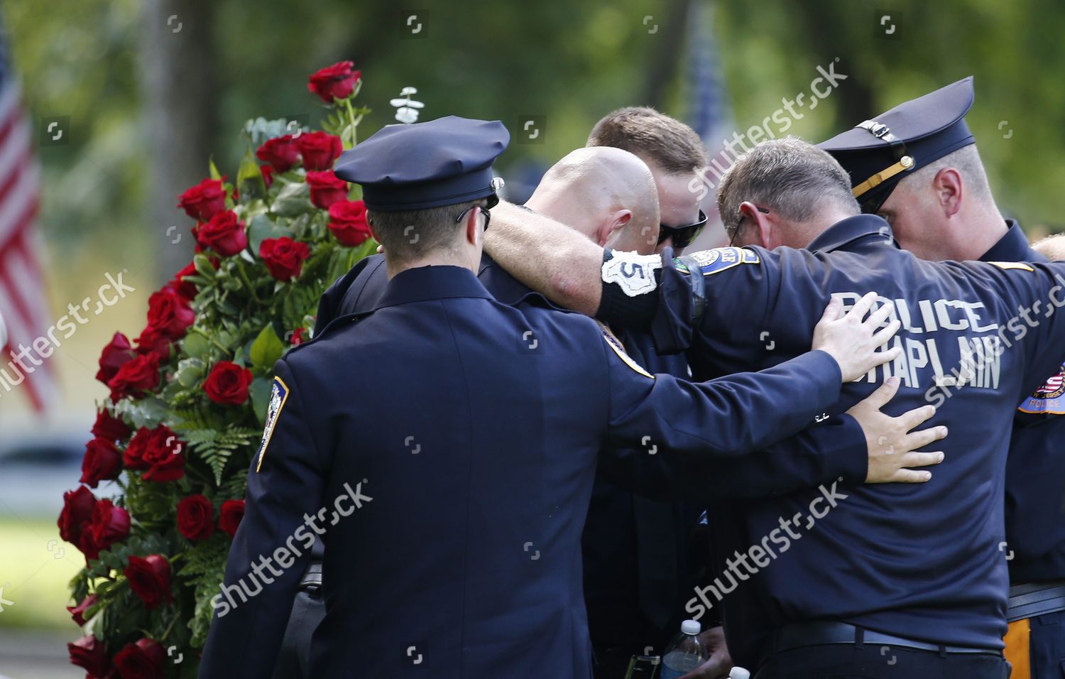 Police Pray After Burial Services Sergeant Editorial Stock Photo ...