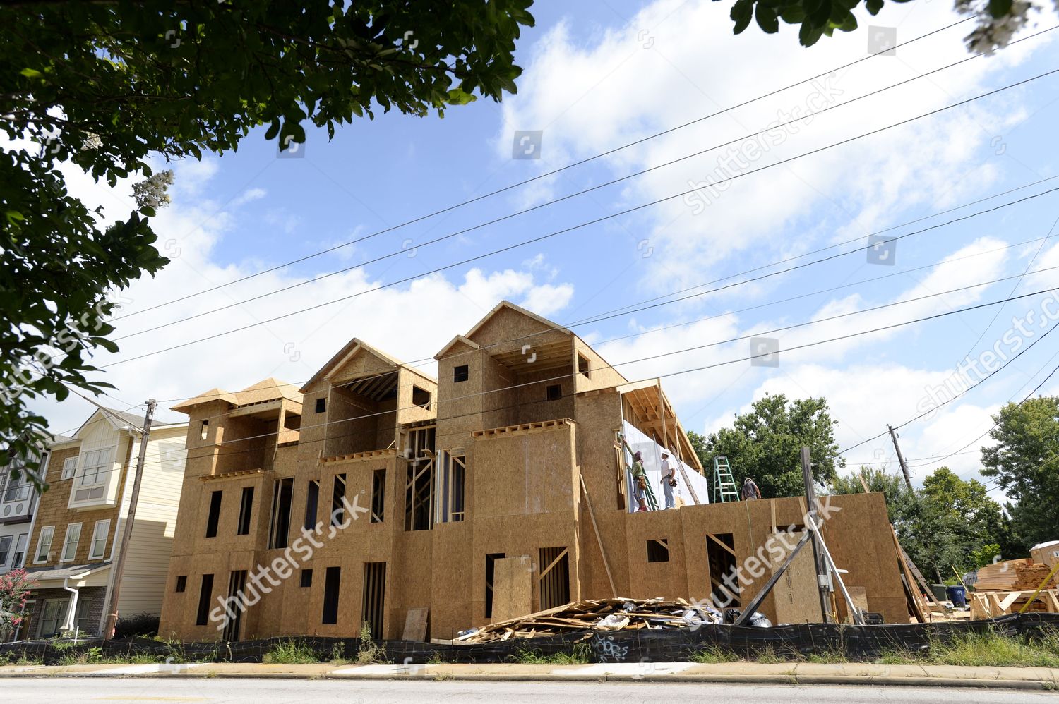 Townhouses Seen Under Construction Atlanta Georgia Editorial Stock ...