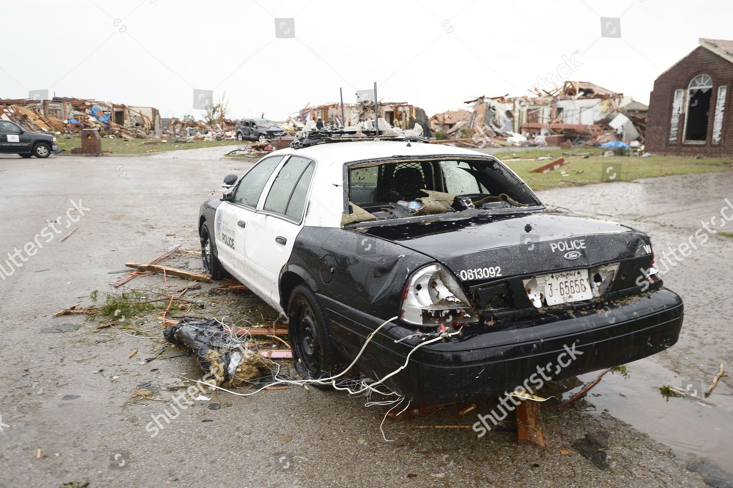 Destroyed Oklahoma City Police Car Sits Editorial Stock Photo - Stock ...