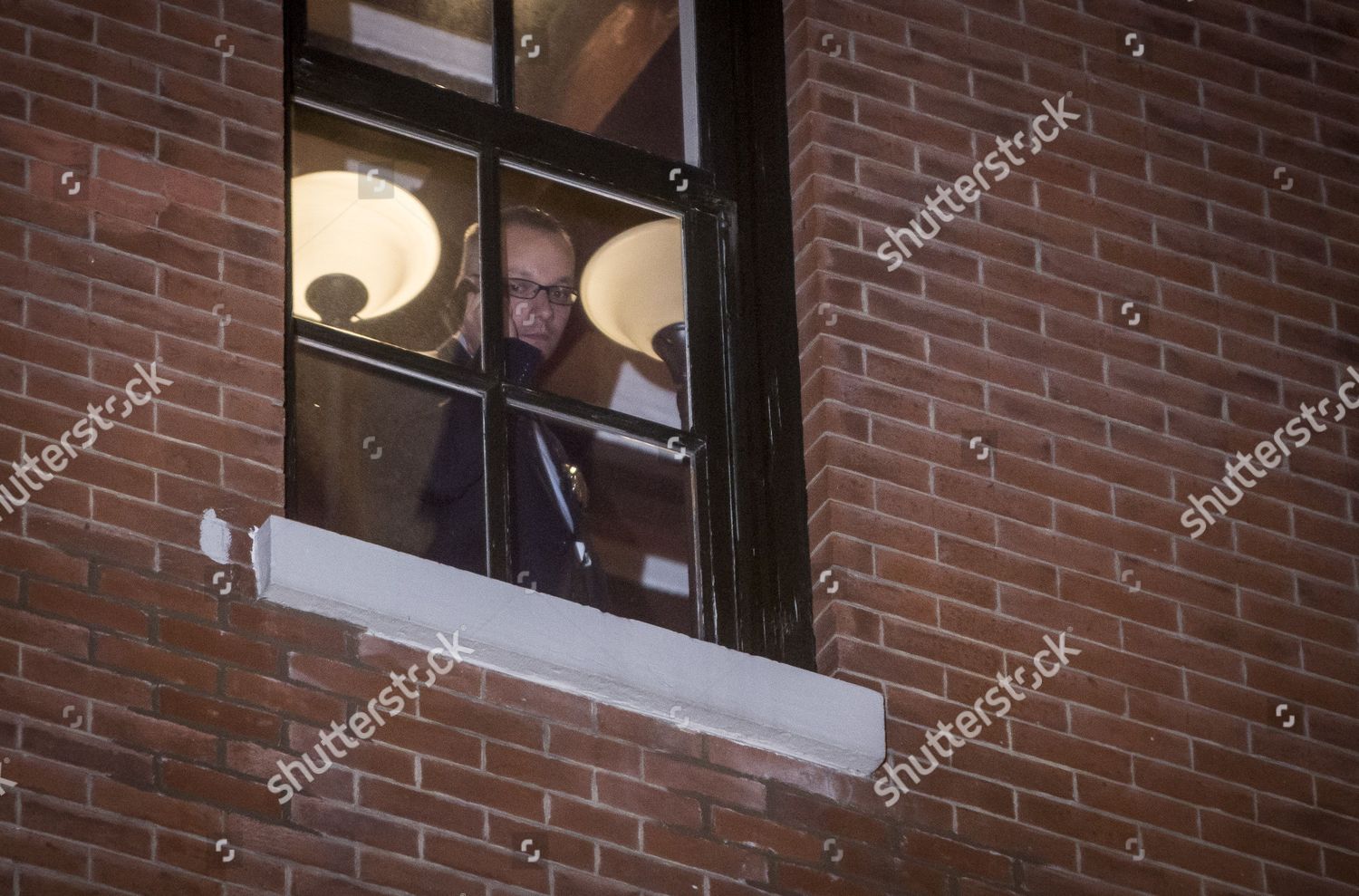 Police Officers Looks Out Window Home Editorial Stock Photo - Stock ...