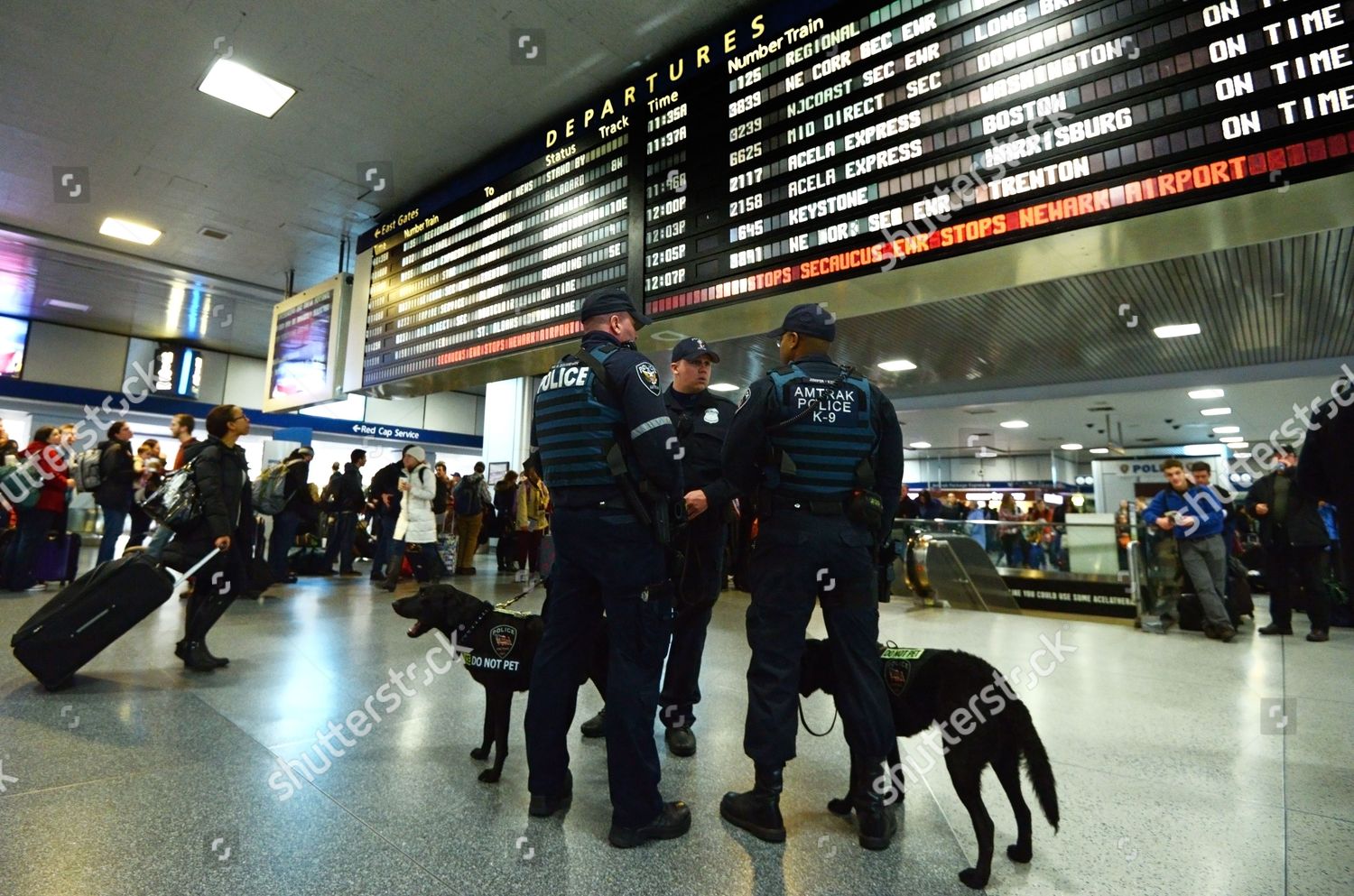 Amtrak Police K9 Unit Patrols Amtrak Editorial Stock Photo - Stock ...