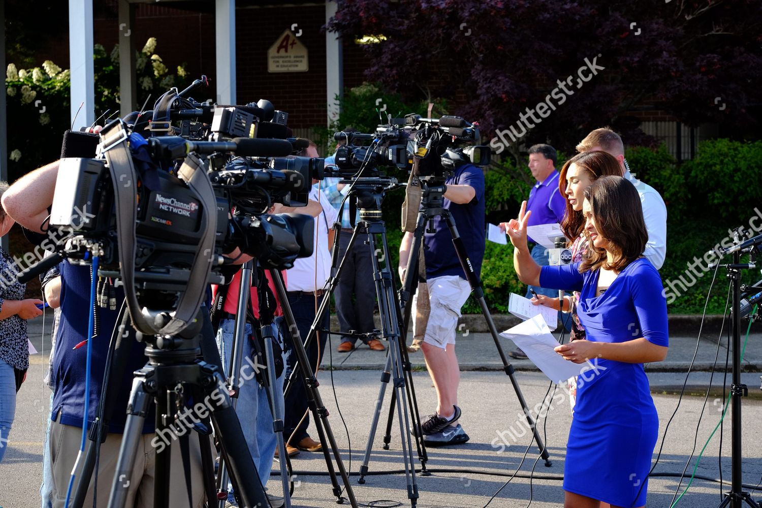 Reporters Seen After Us Navy Blue Editorial Stock Photo - Stock Image ...