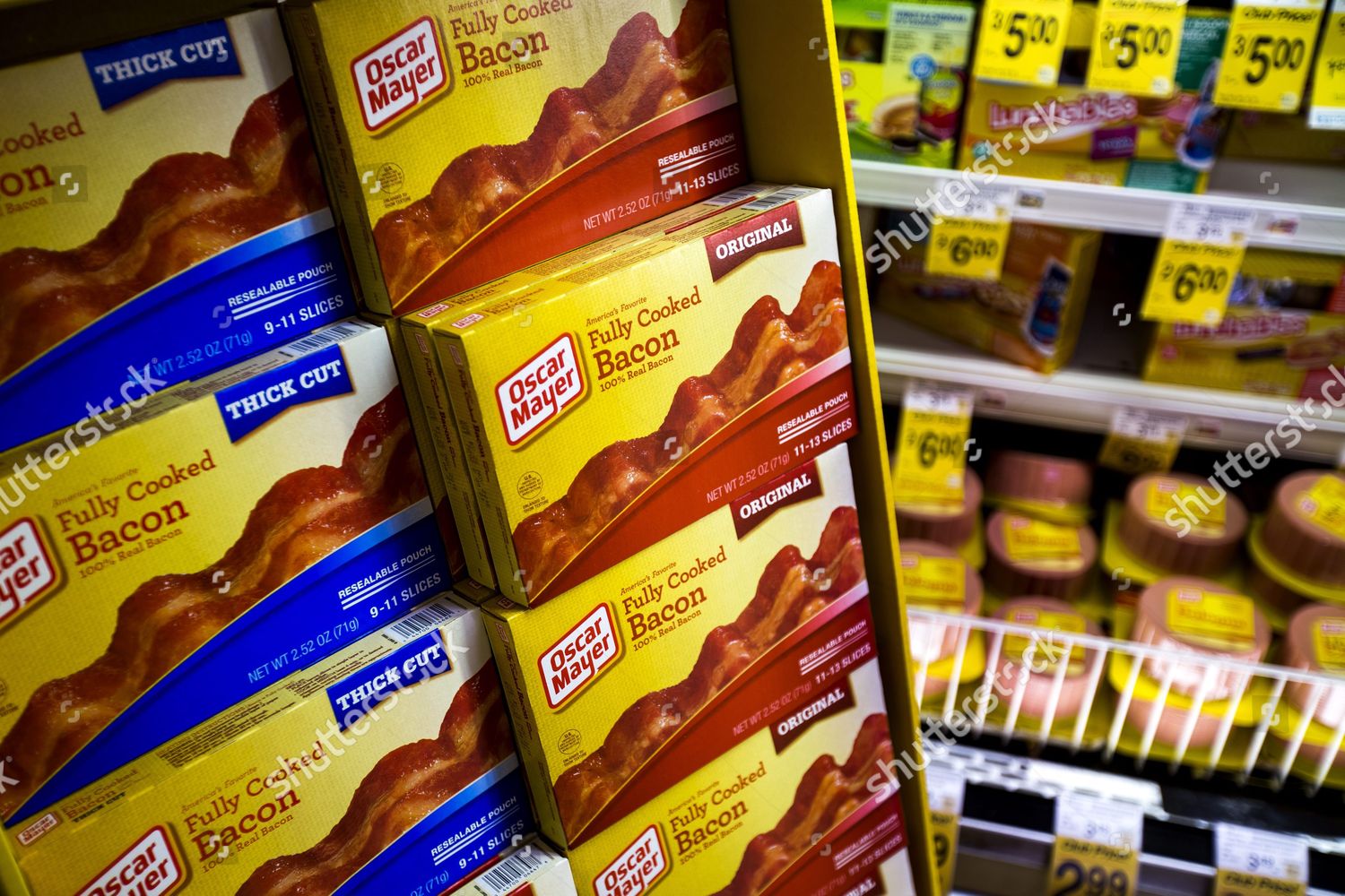 Precooked Bacon Sits On Display Grocery Editorial Stock Photo - Stock ...