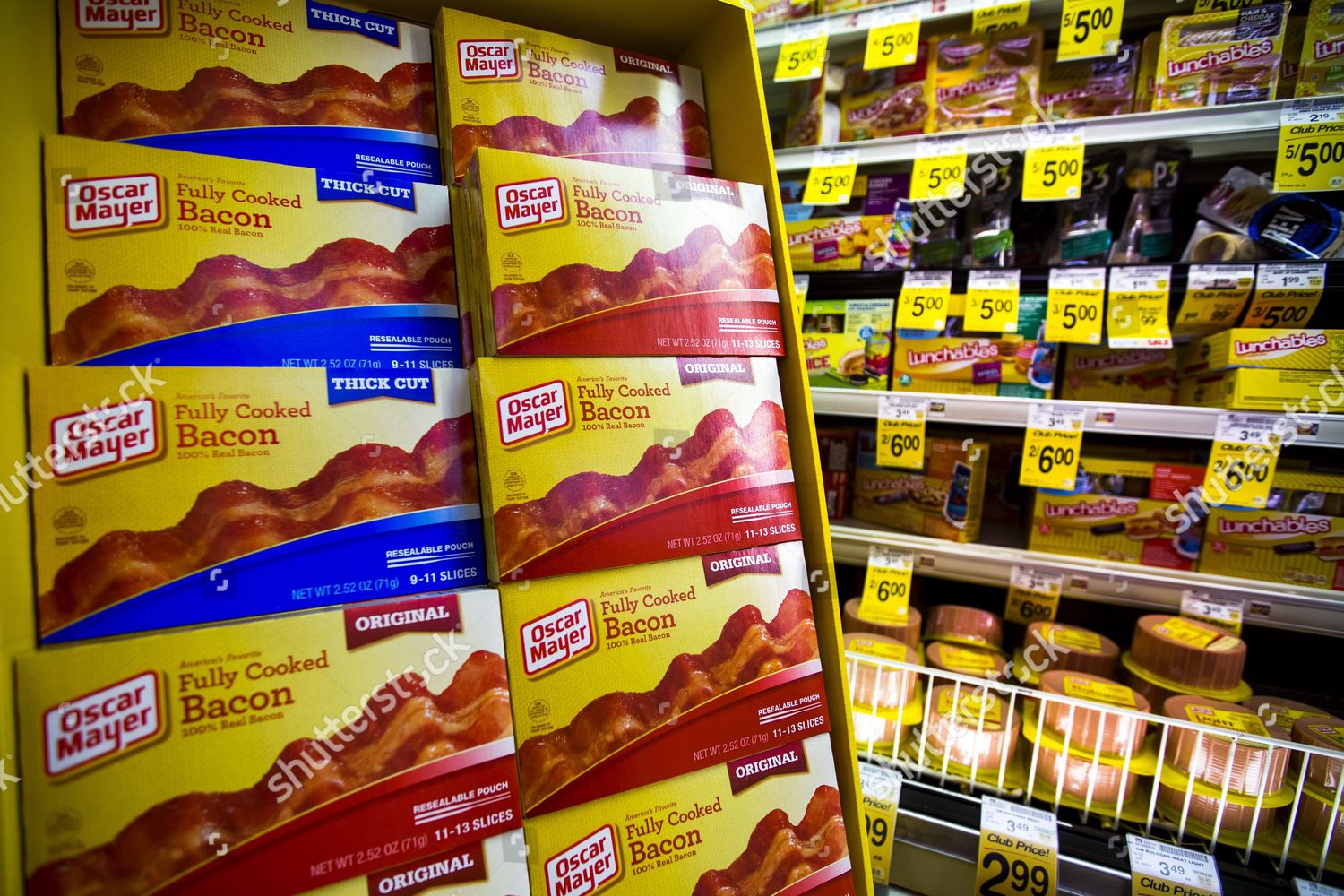 Precooked Bacon Sits On Display Grocery Editorial Stock Photo - Stock ...