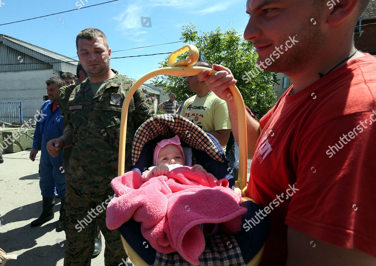 Evacuation Babies Their Homes Water Craft Editorial Stock Photo - Stock ...