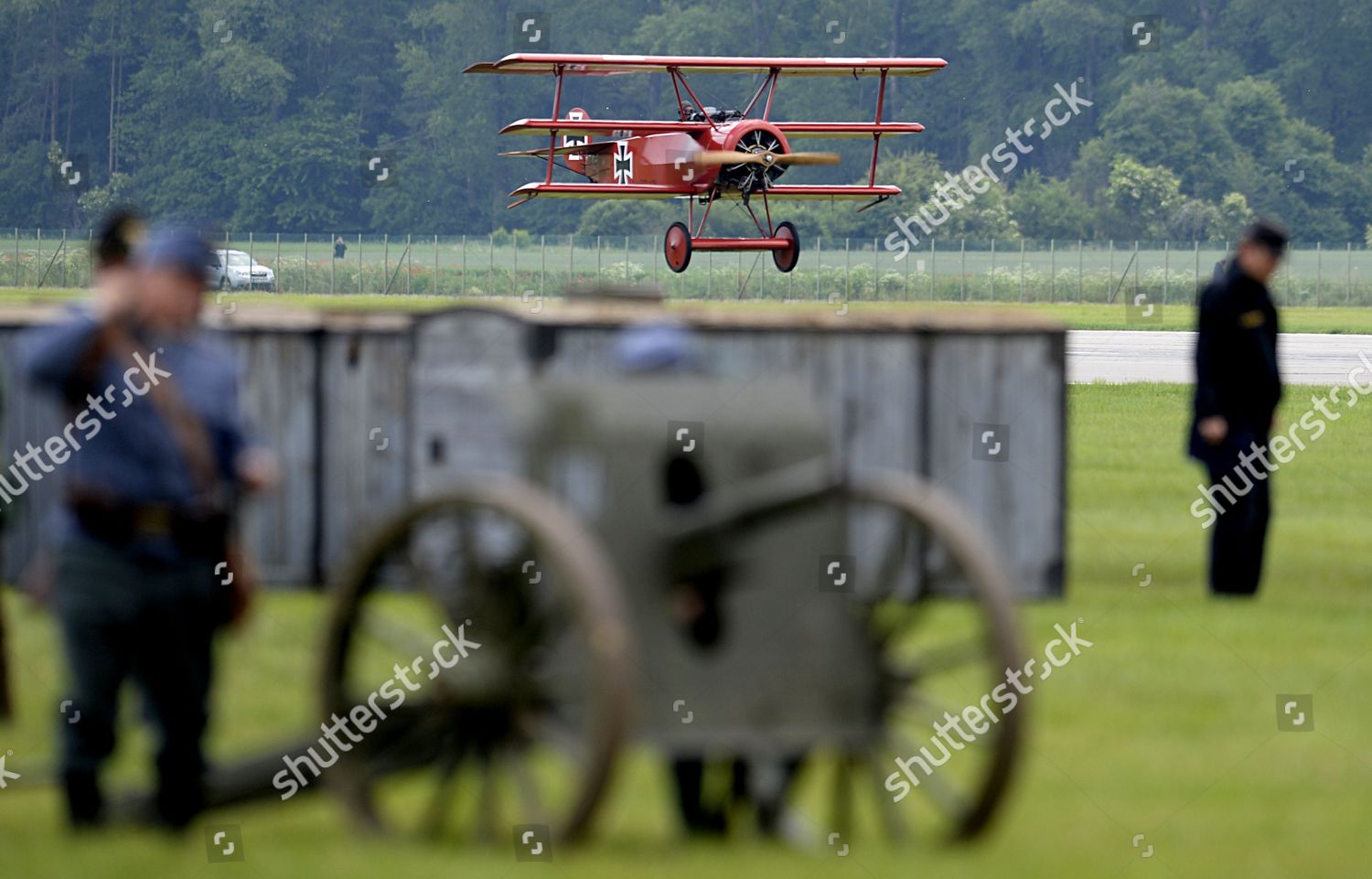 Replica German Fokker Dr1 Triplane Background Editorial Stock Photo ...