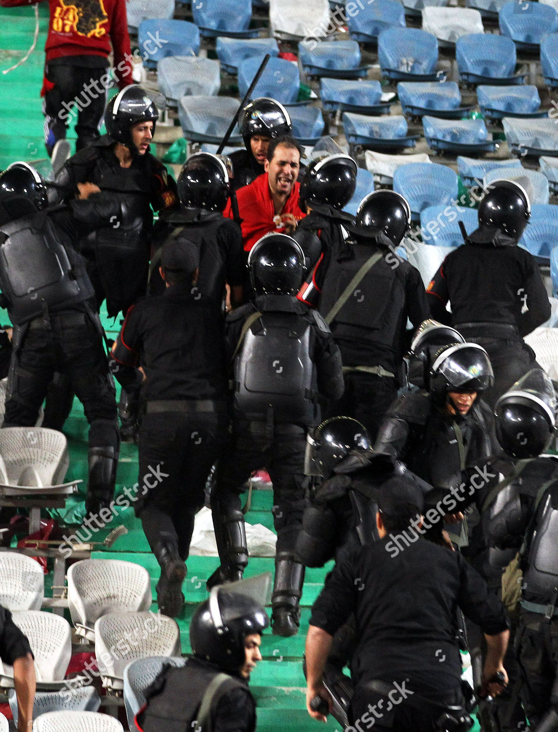Riot Police Clash Al Ahly Fans Editorial Stock Photo - Stock Image ...