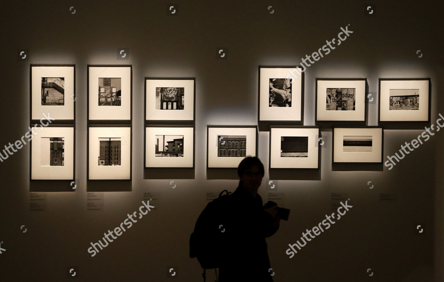 Journalist Looks Photographs On Display Exhibition Editorial Stock ...