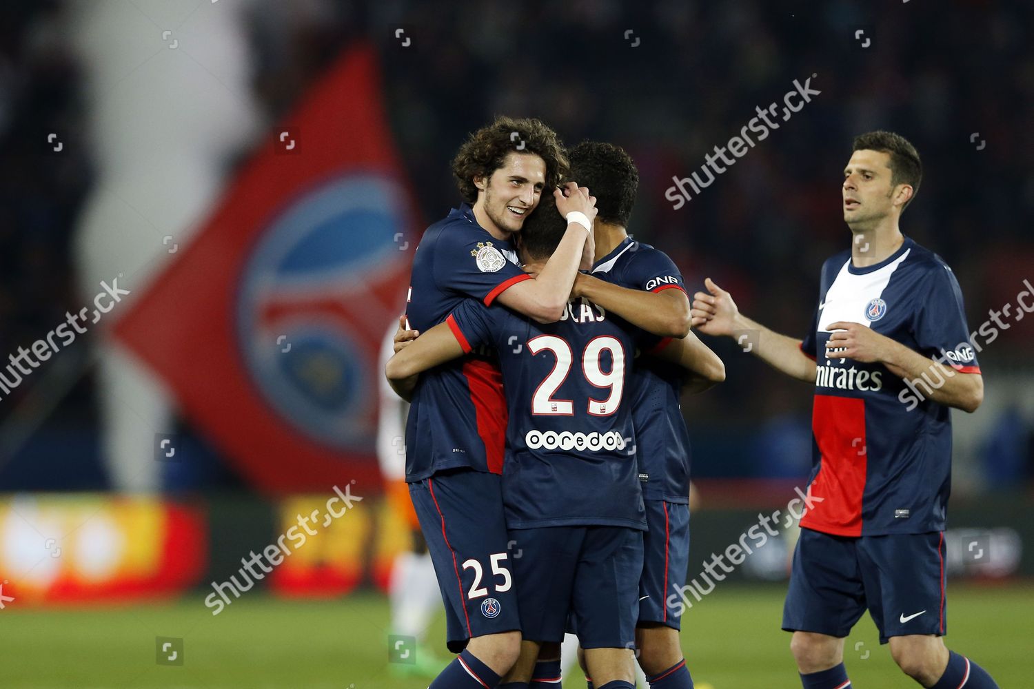 Psg Center Field Player Lucas Celebrates Editorial Stock Photo - Stock ...