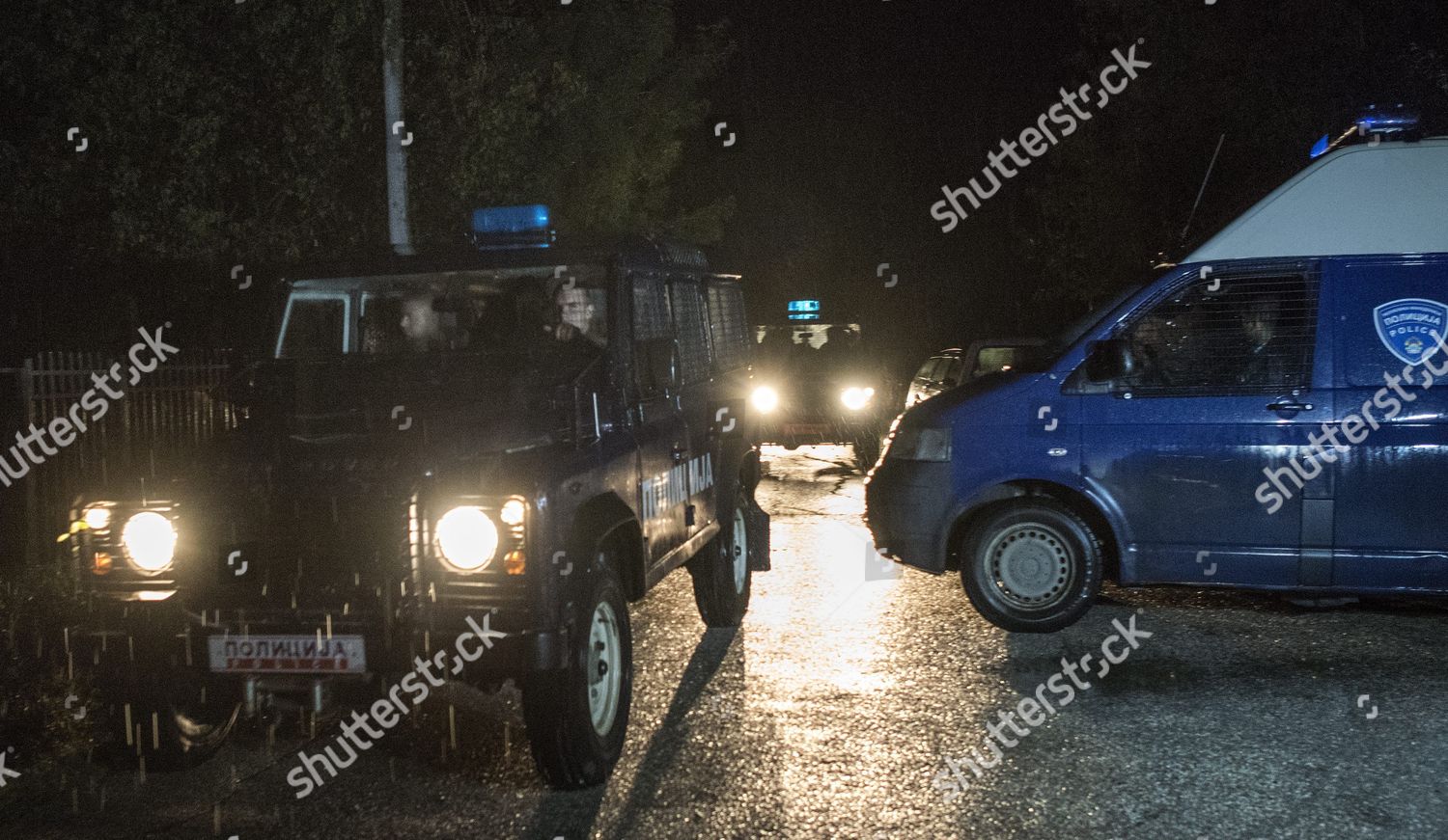Convoy Police Cars Pass Next Police Editorial Stock Photo - Stock Image ...