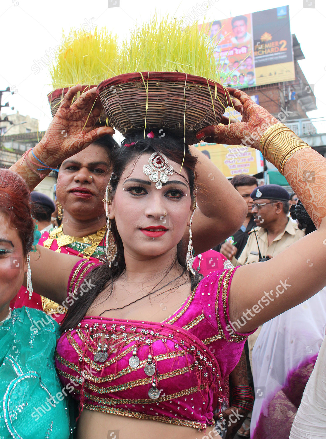Eunuchs Take Part Procession Celebrate Bhujaria Editorial Stock Photo ...
