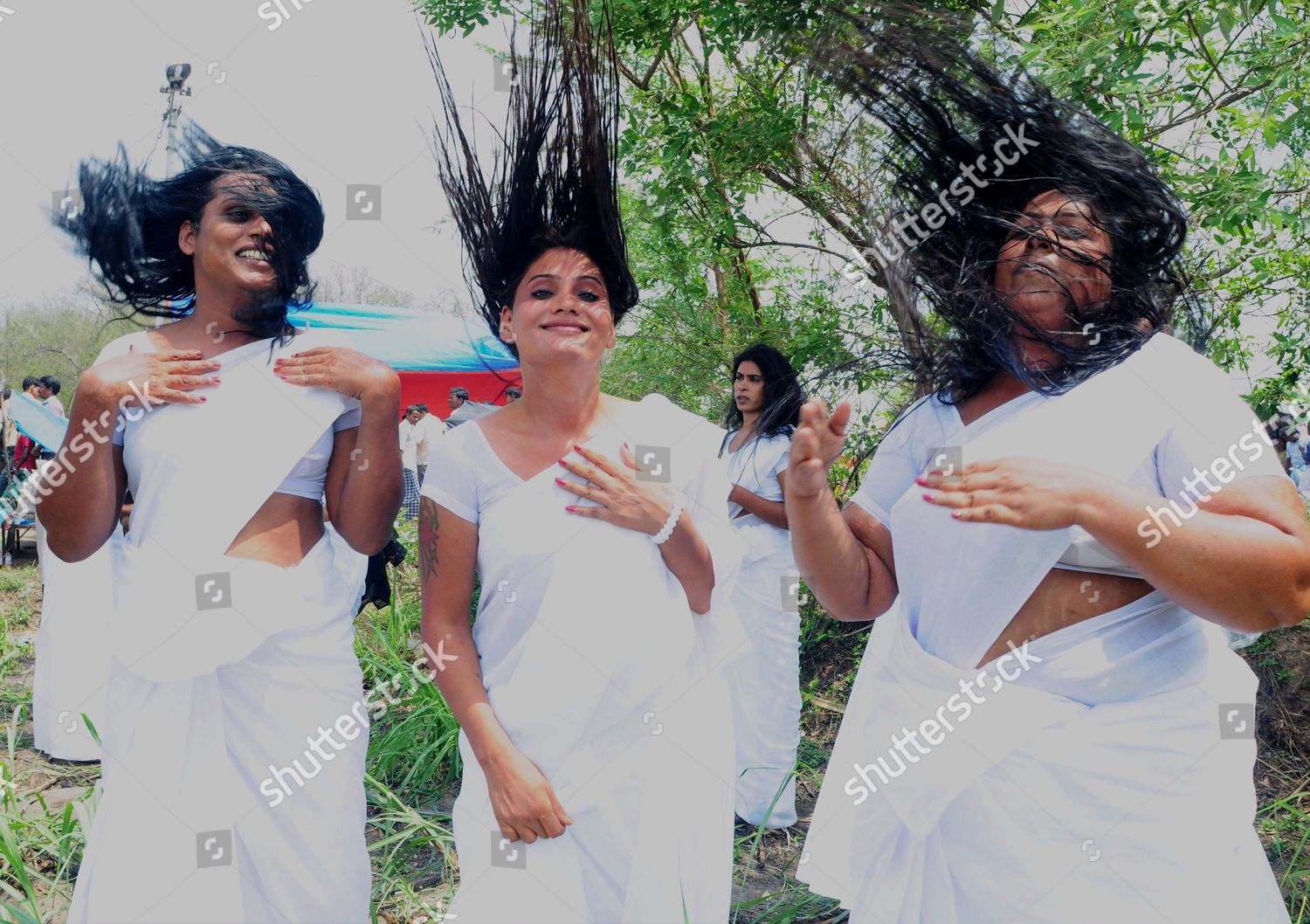 Indian Eunuch Wear White Saree Signifying Editorial Stock Photo - Stock ...