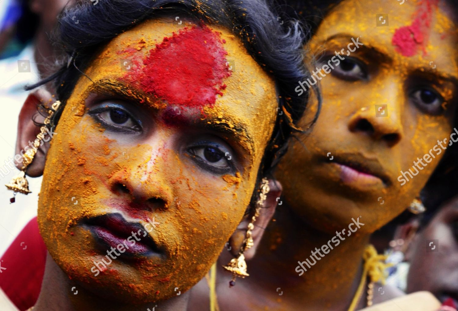 Indian Eunuch Have Their Faces Colored Editorial Stock Photo - Stock ...